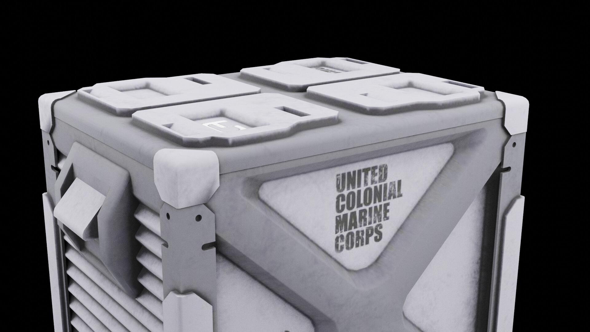 Gray Sci-Fi Bioware Container 3D Model by Neuroforge3D