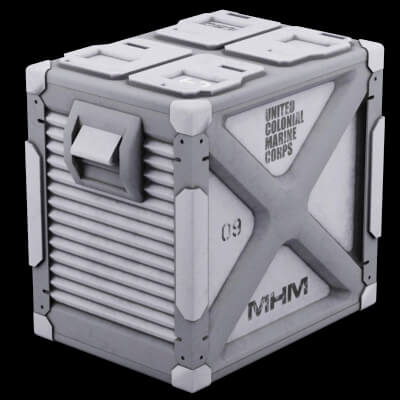 Gray Sci-Fi Bioware Container 3D Model by Neuroforge3D