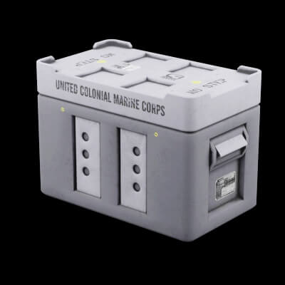 Gray Sci-Fi Marine Corps Battery 3D Model by Neuroforge3D