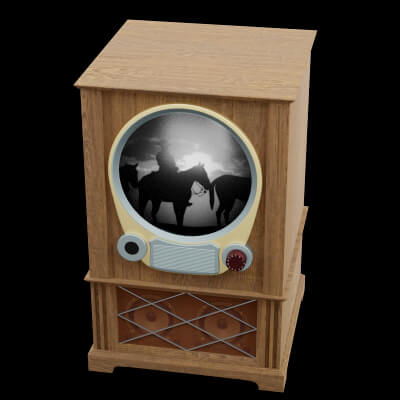 Old Vintage TV Working - Free 3D Model by Neuroforge3D