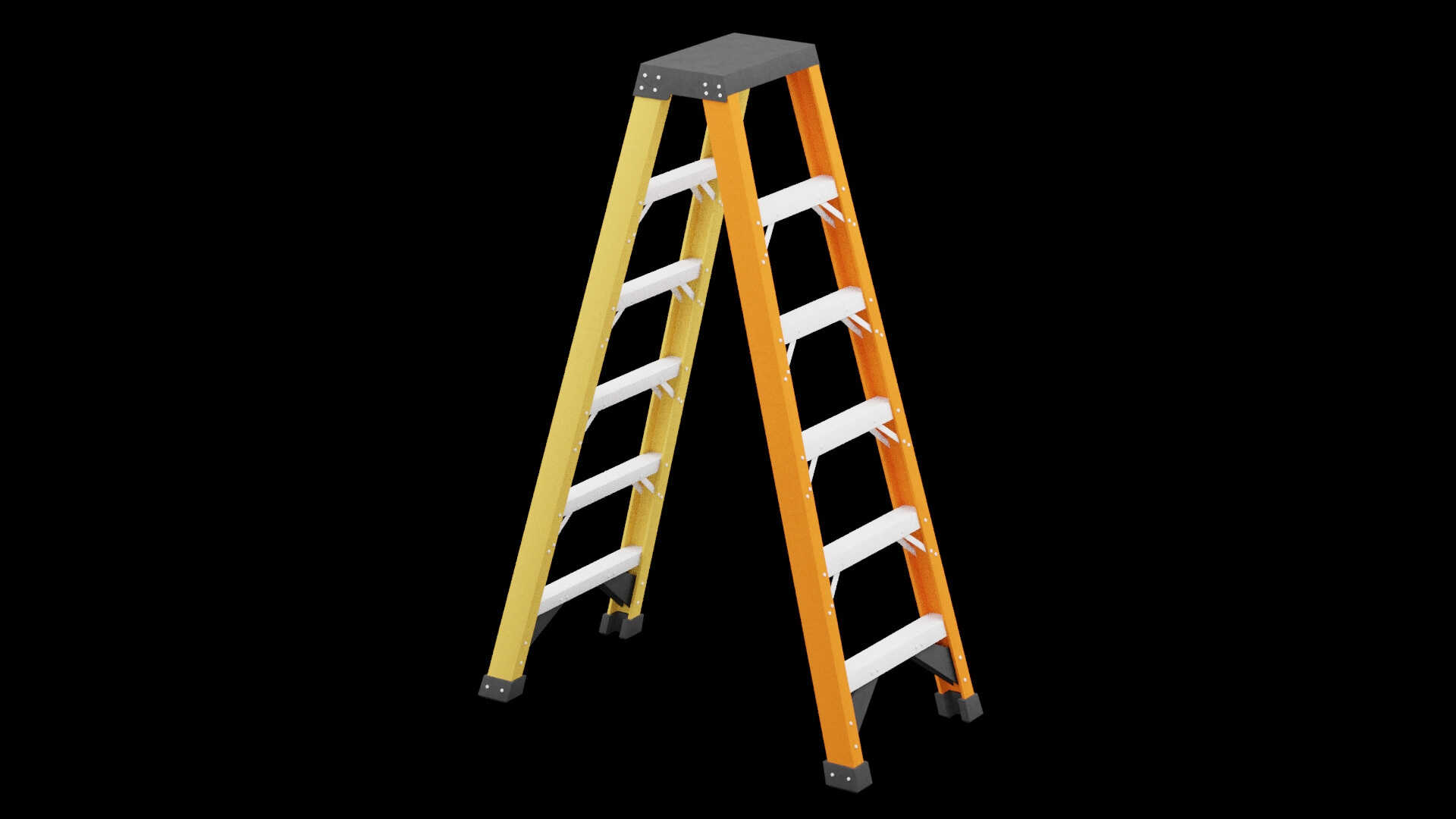 Orange Ladder - 3D Model by Neuroforge3D