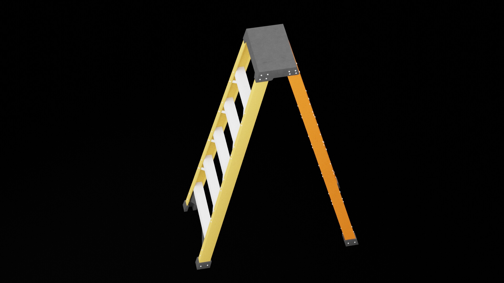 Orange Ladder - 3D Model by Neuroforge3D