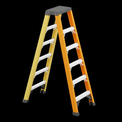 Orange Ladder - 3D Model by Neuroforge3D