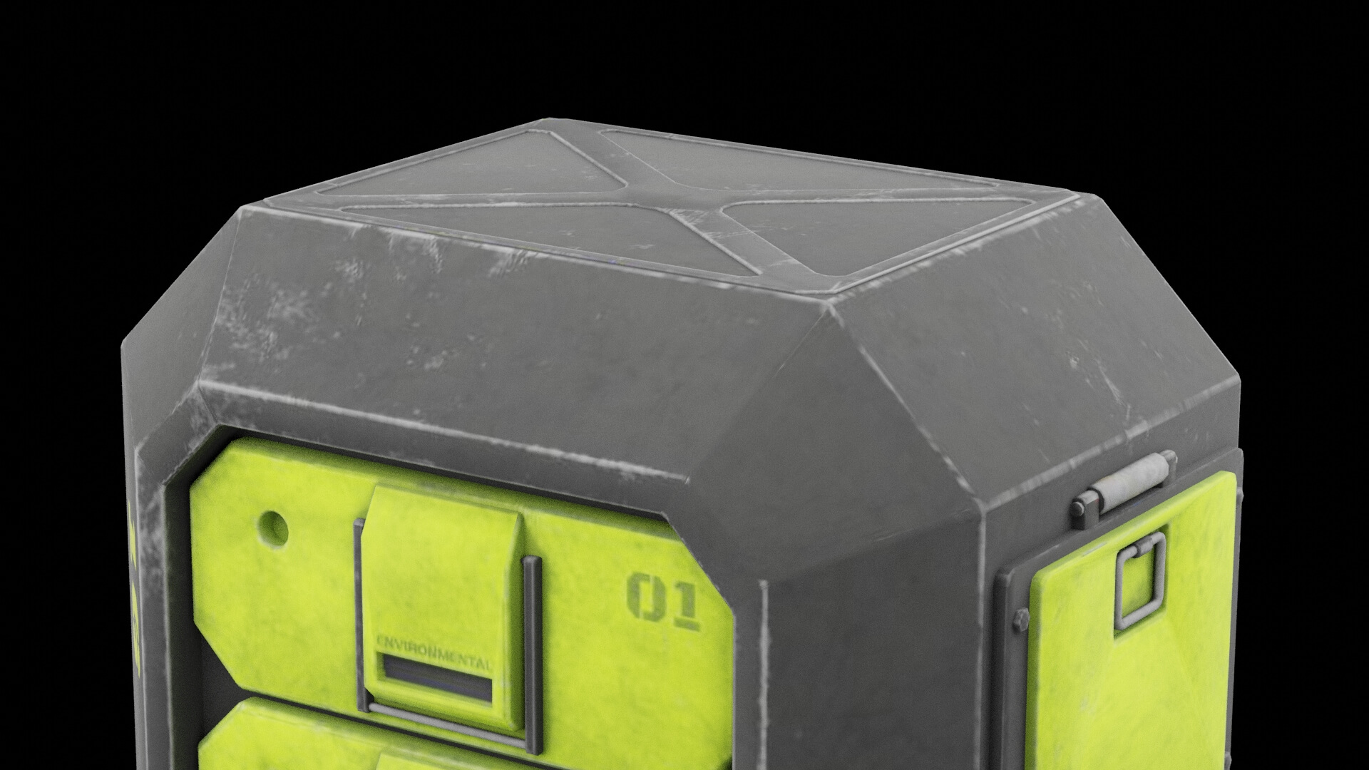 Sci-Fi Green Container 3D Model by Neuroforge3D
