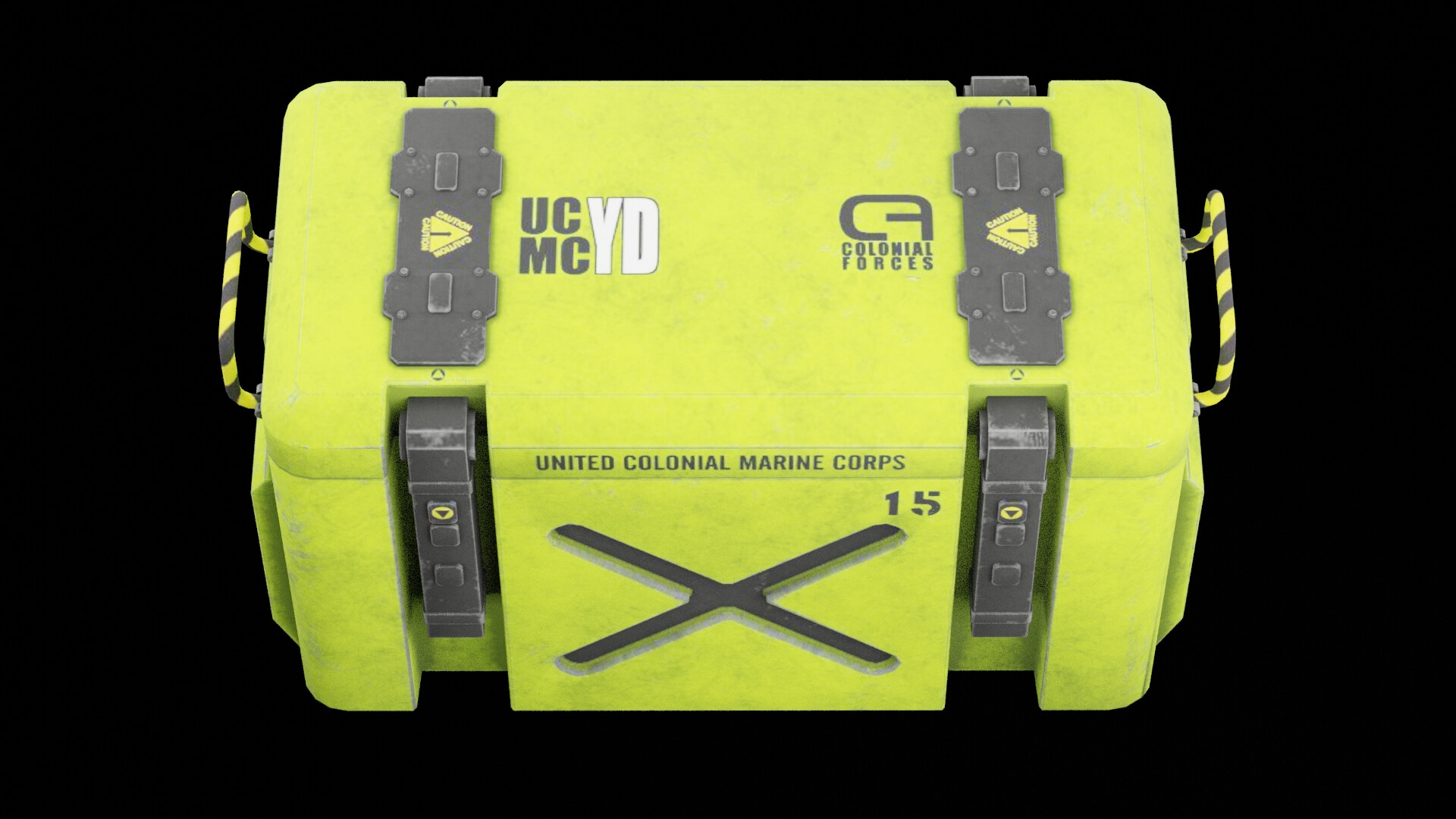 Sci-Fi Green Marine Crate 3D Model by Neuroforge3D