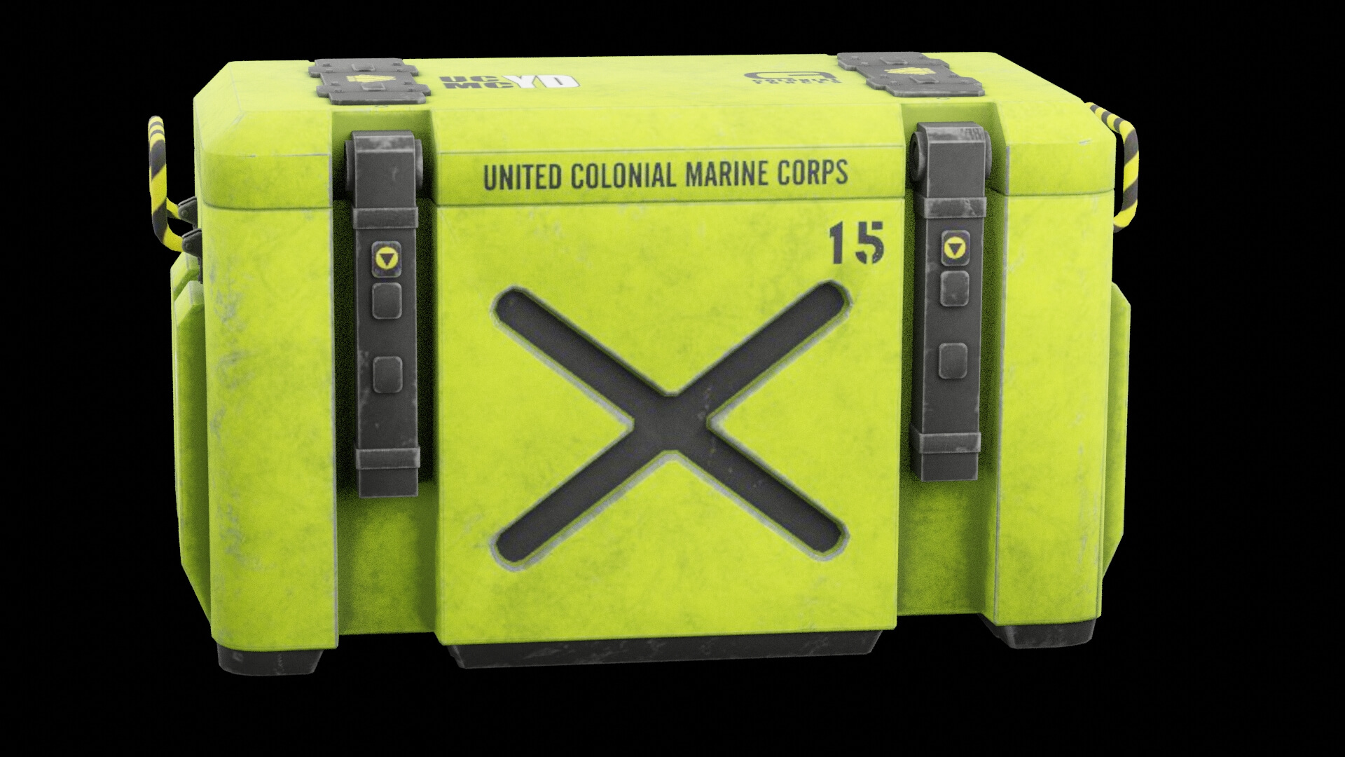 Sci-Fi Green Marine Crate 3D Model by Neuroforge3D