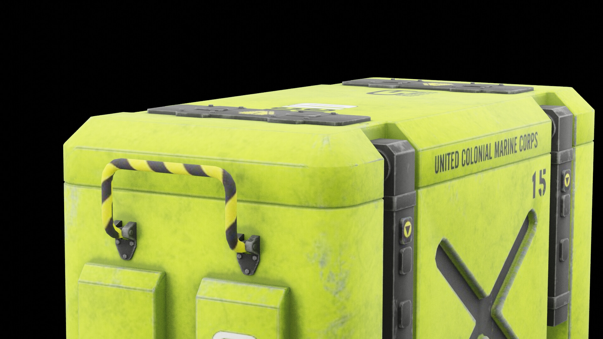 Sci-Fi Green Marine Crate 3D Model by Neuroforge3D
