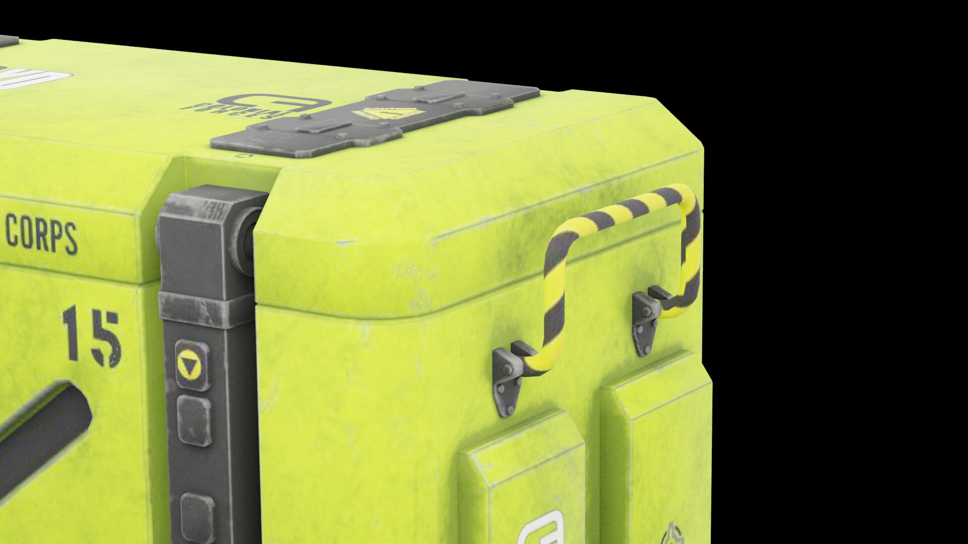 Sci-Fi Green Marine Crate 3D Model by Neuroforge3D