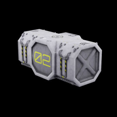 Sci-Fi Gray Vault 3D Model by Neuroforge3D