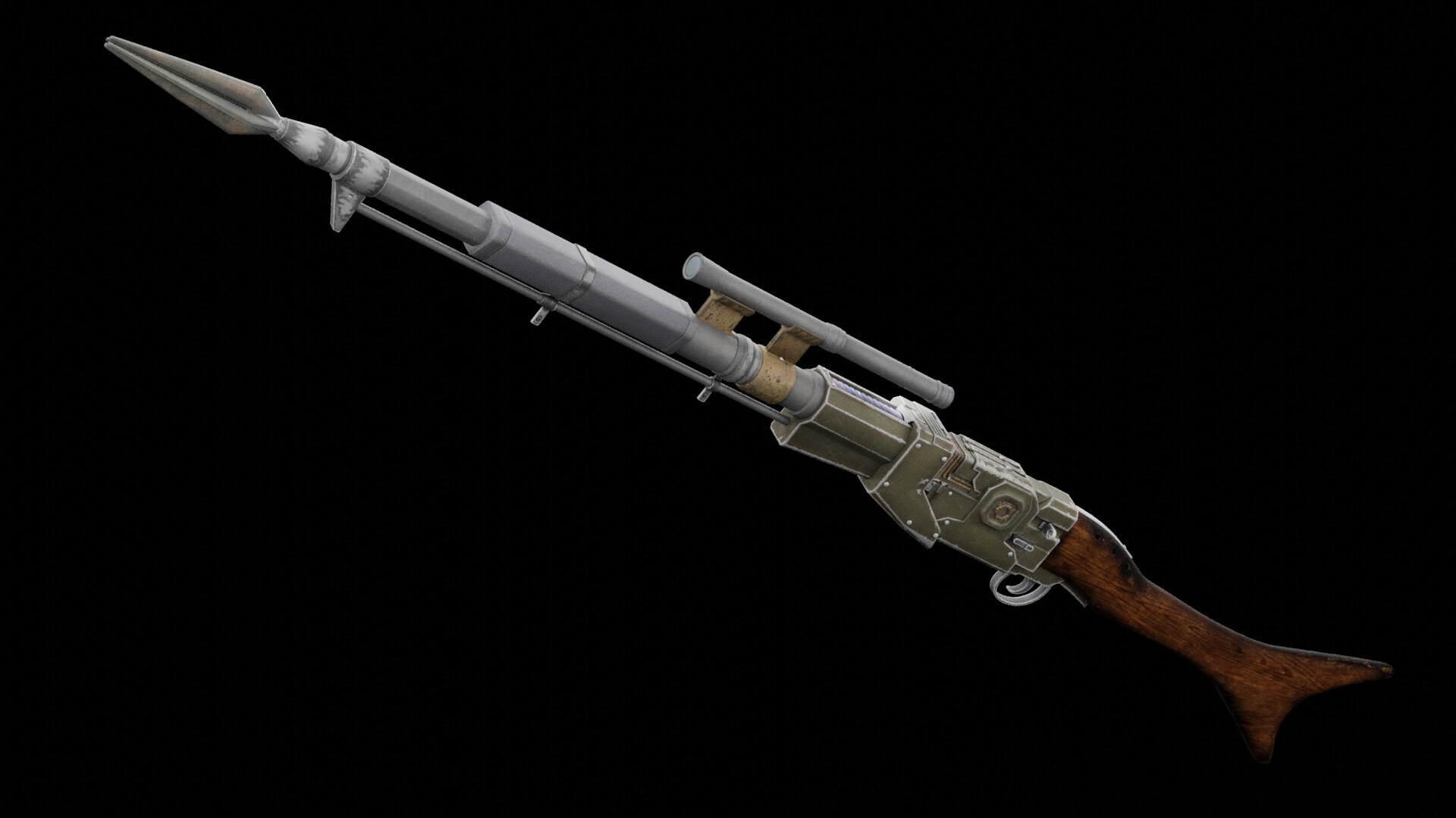 Sci-Fi Laser Rifle 3D Model by Neuroforge3D