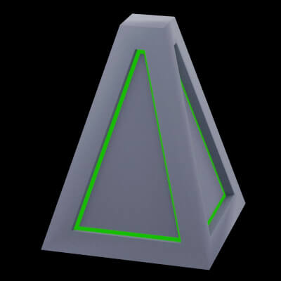 Sci-Fi Triangular Lamp 3D Model by Neuroforge3D