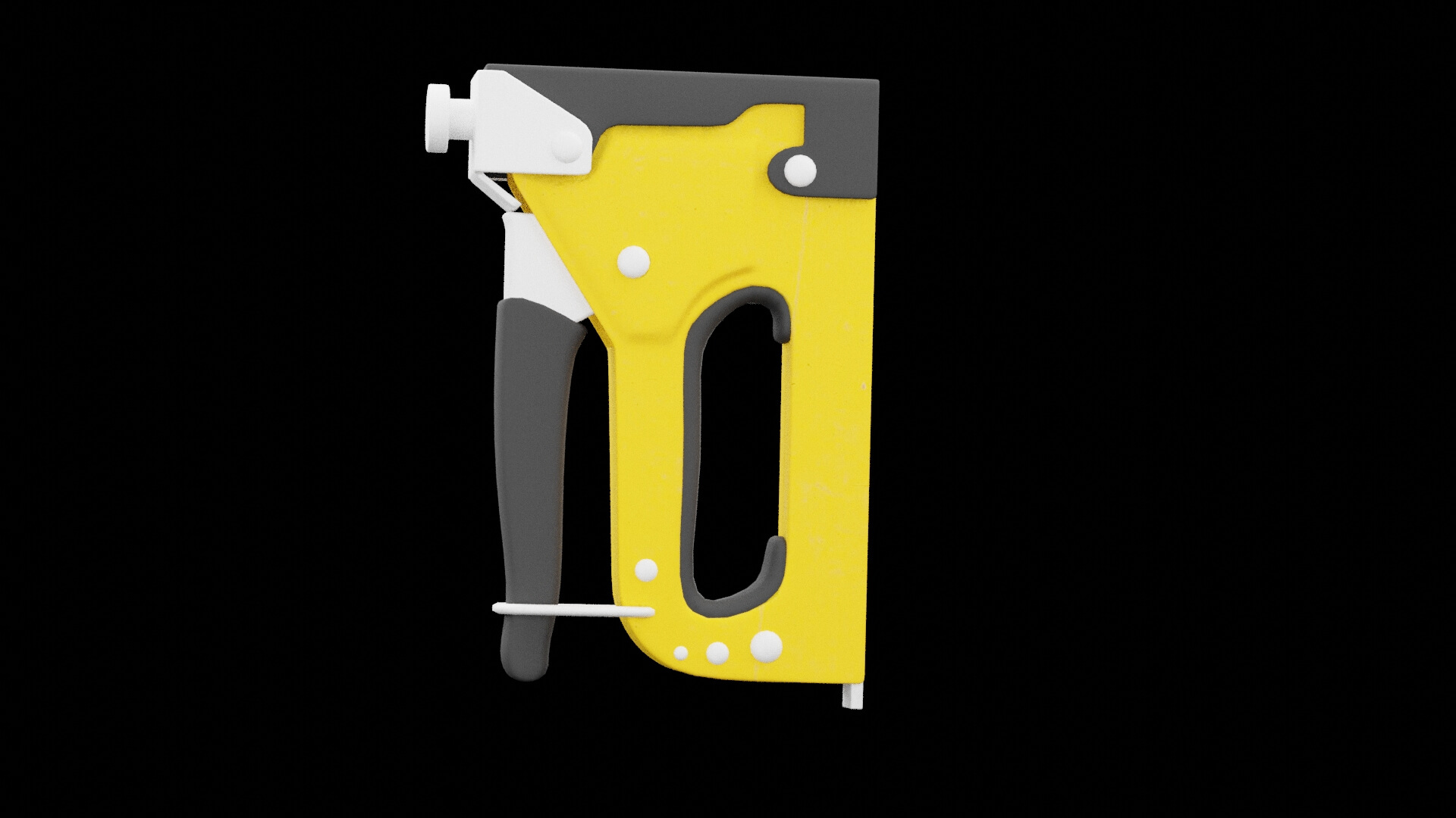 Yellow Staple Gun - 3D Model by Neuroforge3D