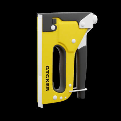 Yellow Staple Gun - 3D Model by Neuroforge3D
