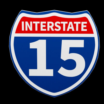 Street Sign Interstate - 3D Model by Neuroforge3D