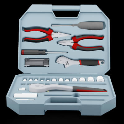 Blend 3D Models | Tools | Tool Boxes | RenderHub