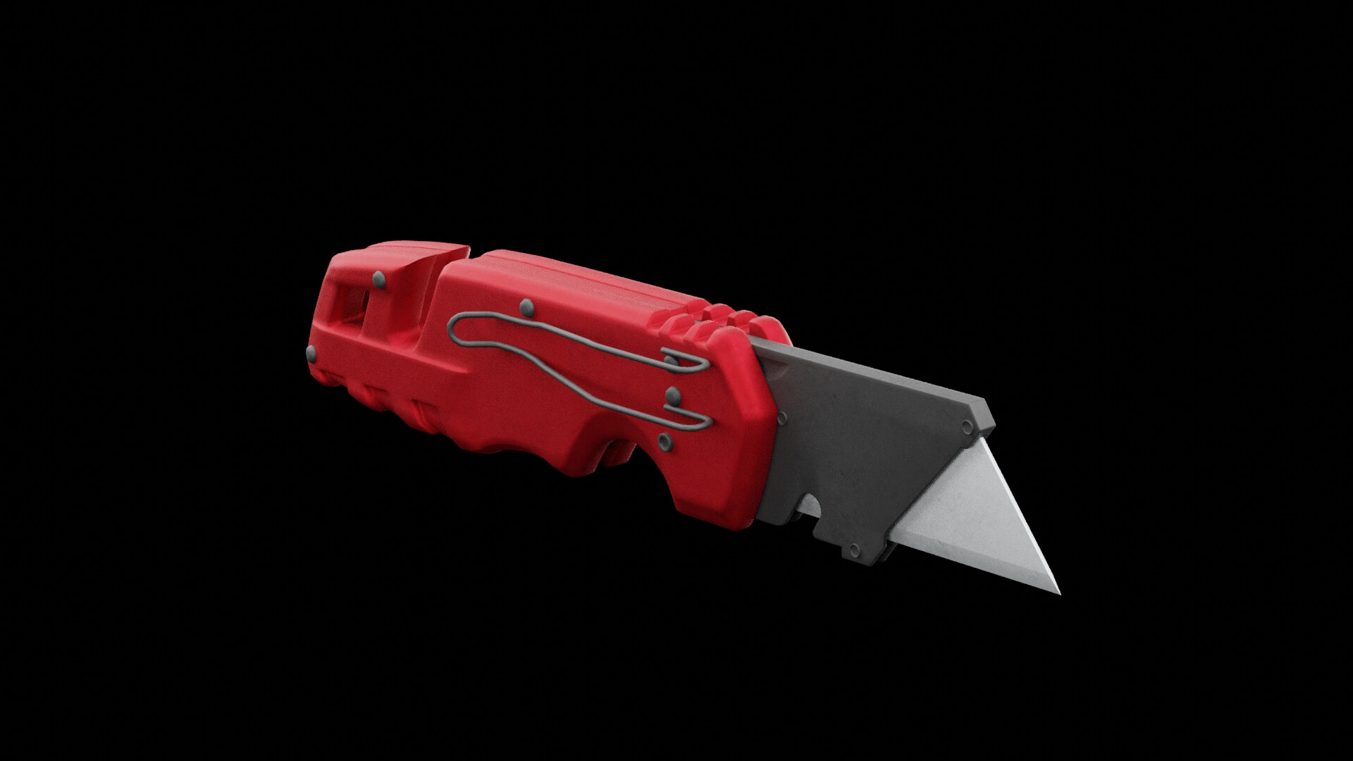 Red Utility Knife - 3D Model by Neuroforge3D