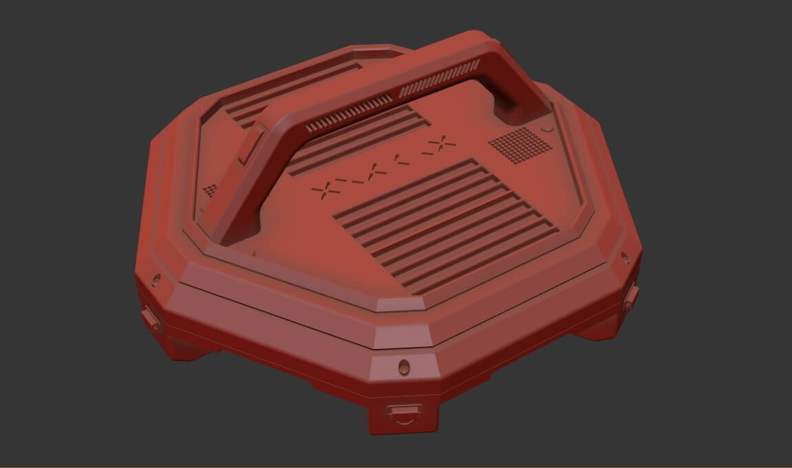 Sci-Fi Battery Pack 3D Model by nfanin