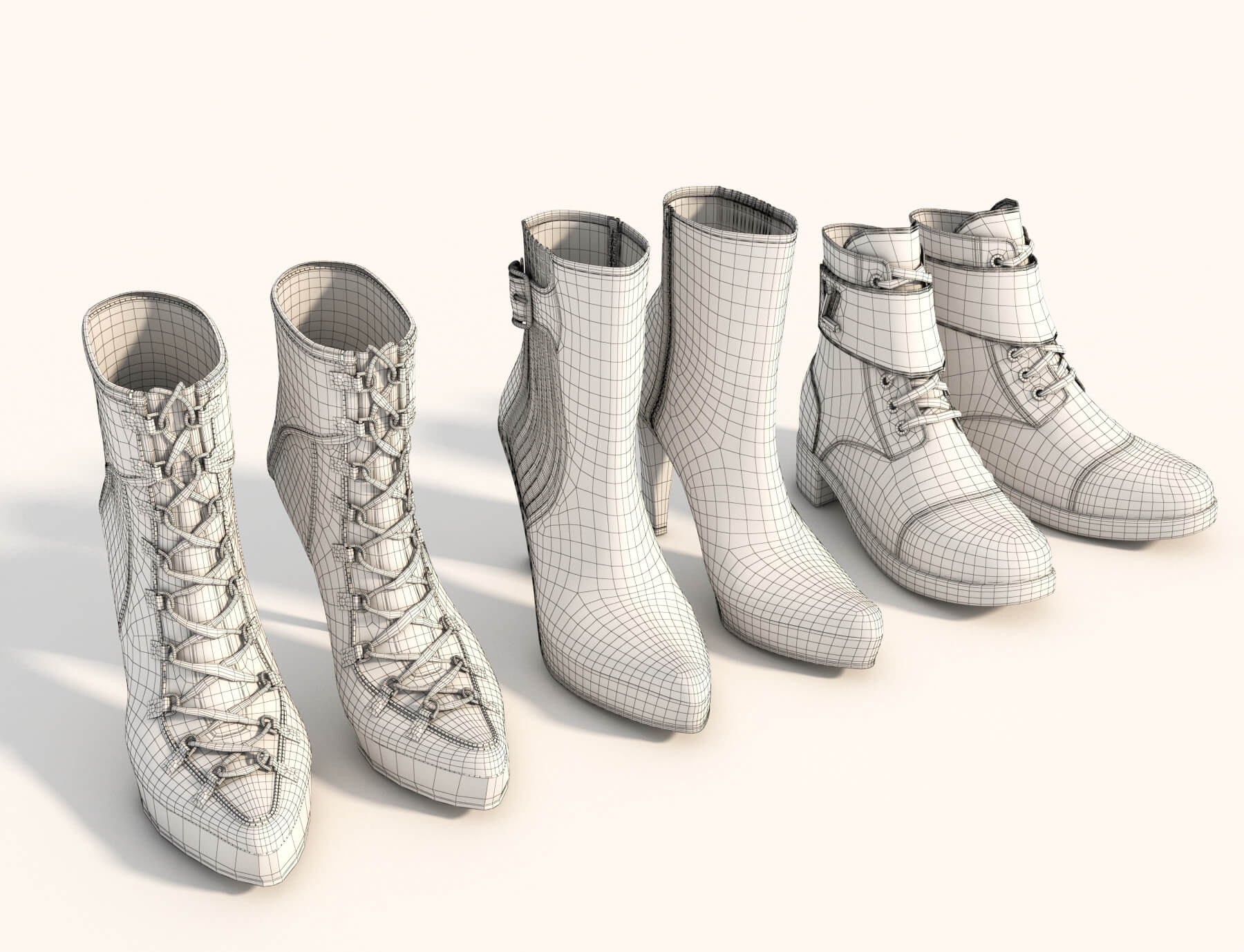 Boots Collection - 3D Model by nhattuankts
