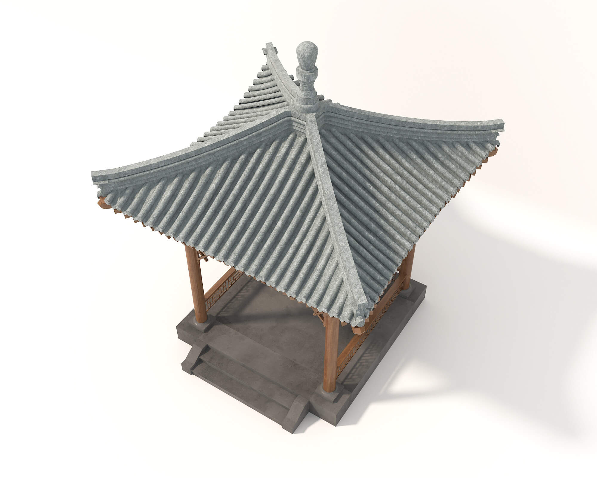 Chinese Wood Gazebo 2 - 3D Model by nhattuankts