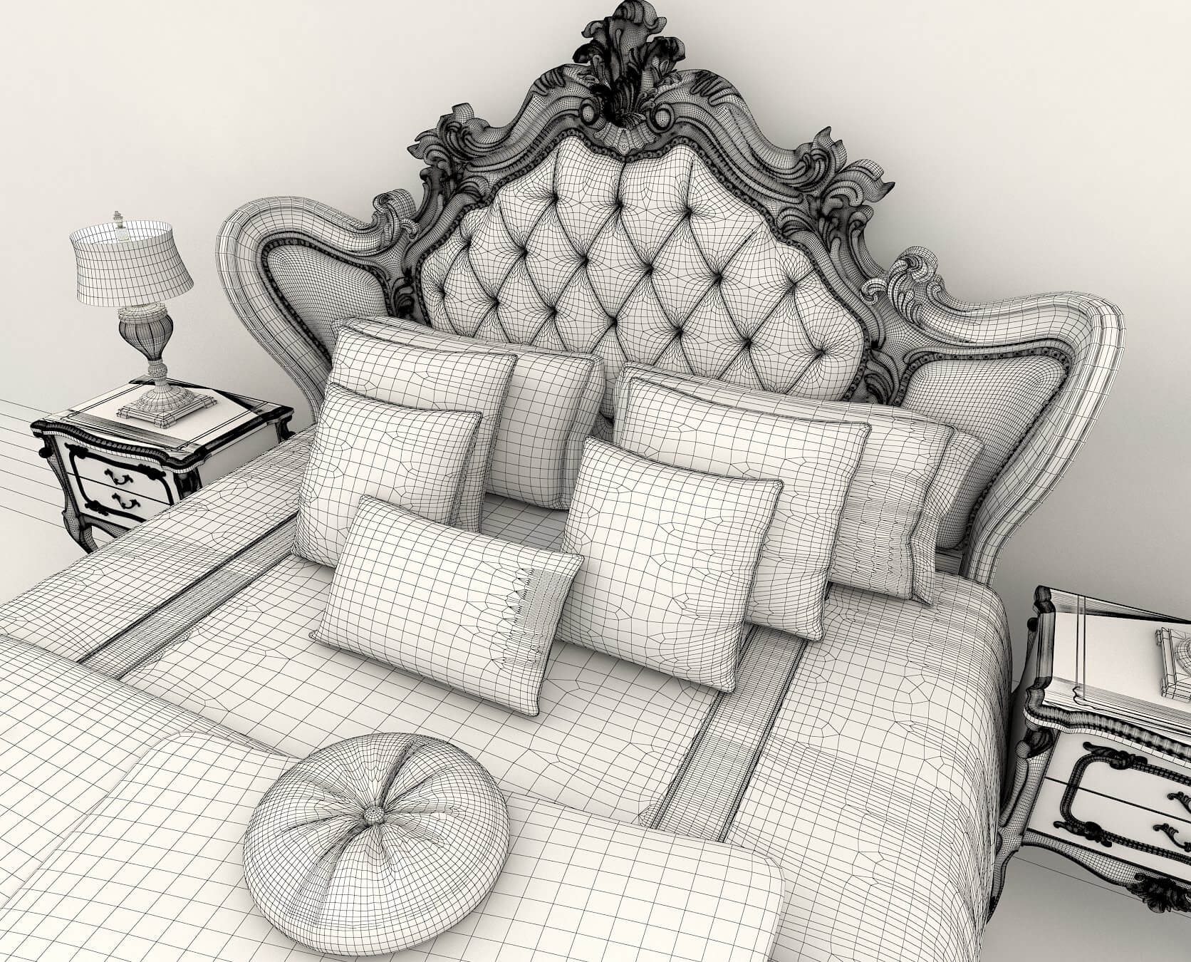 Classic Bed 2 - 3D Model by nhattuankts