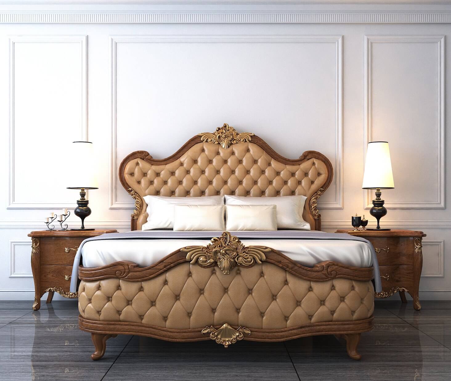 Classic Bed 3 - 3D Model by nhattuankts