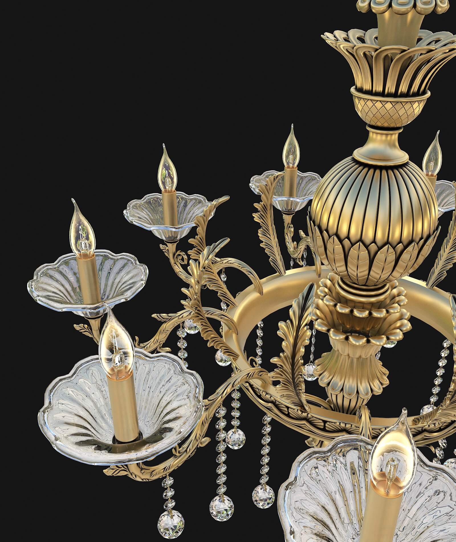 Classic Chandelier 3 - 3D Model by nhattuankts