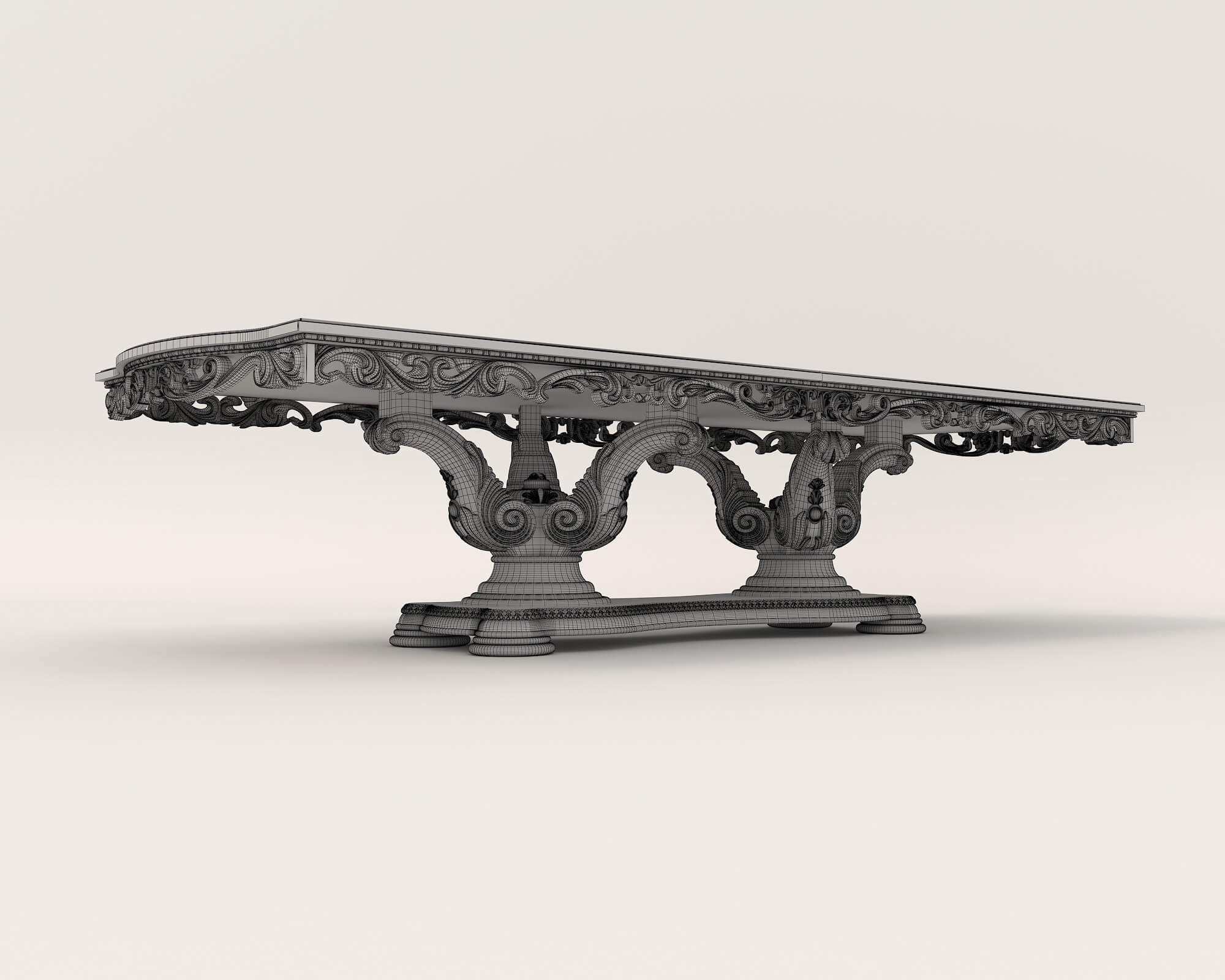 Classic Dining Table and Chairs 17 - 3D Model by nhattuankts