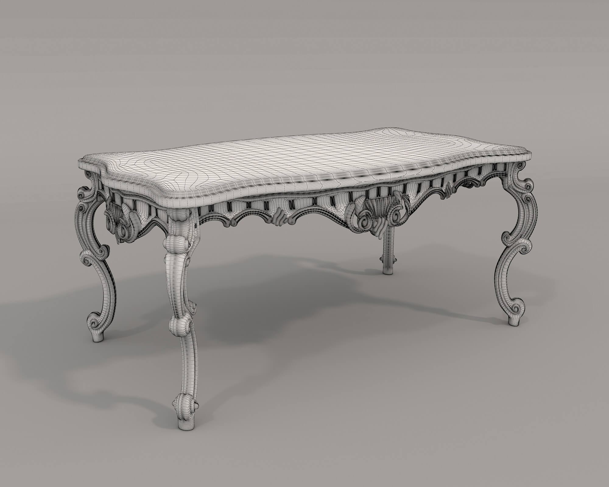 Classic Dining Table and Chairs 23 - 3D Model by nhattuankts