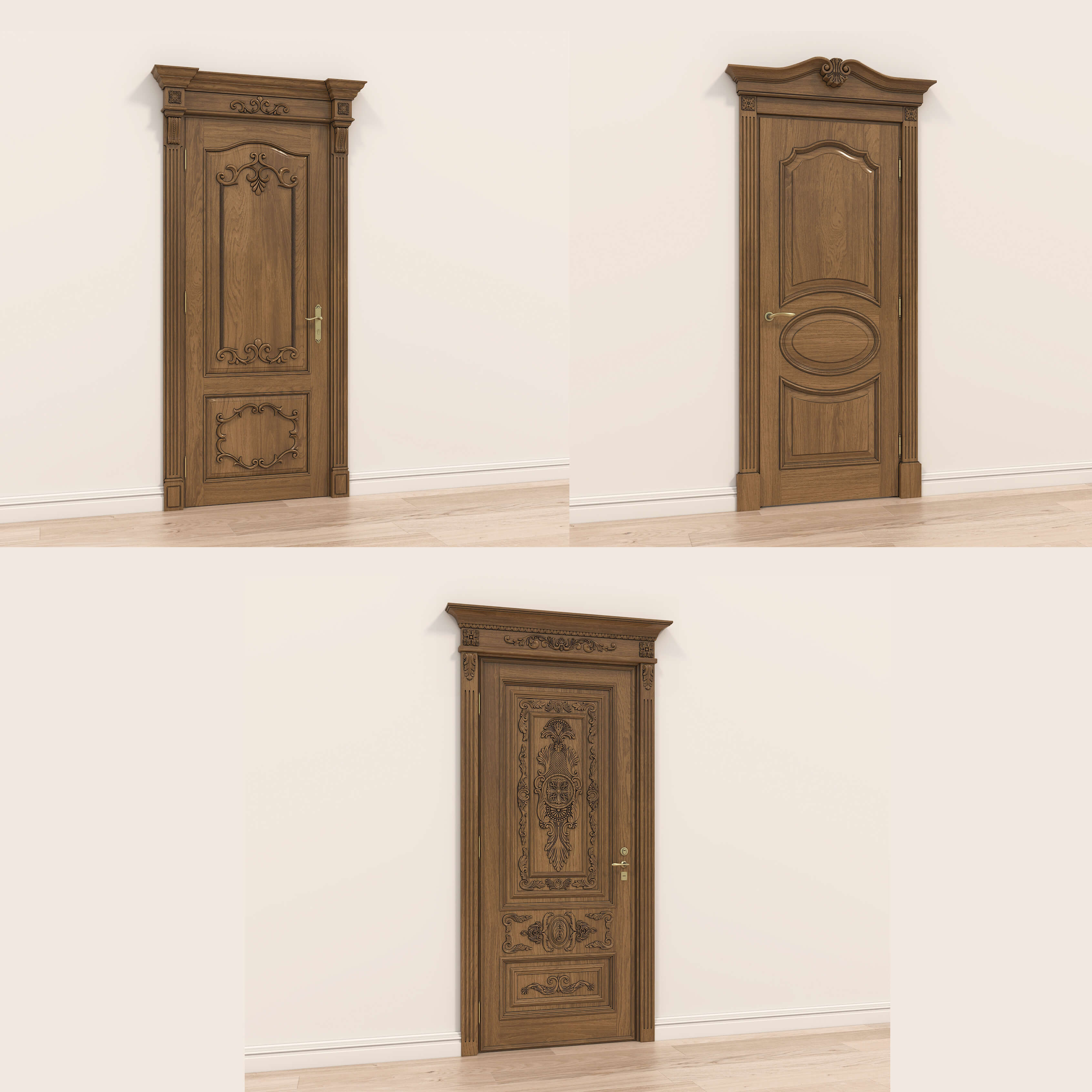 Classic Door Collection 5 - 3D Model by nhattuankts