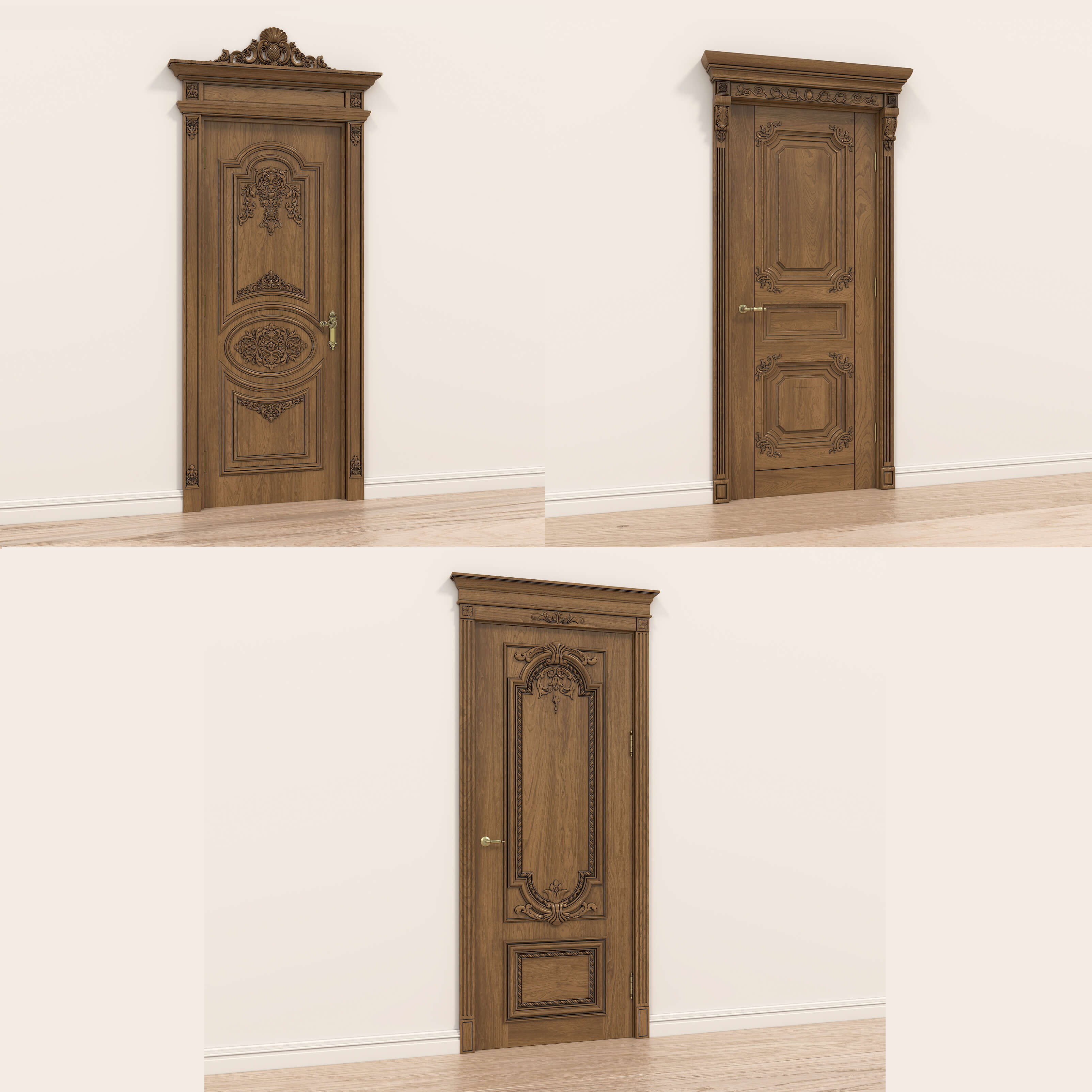 Classic Door Collection 7 - 3D Model by nhattuankts