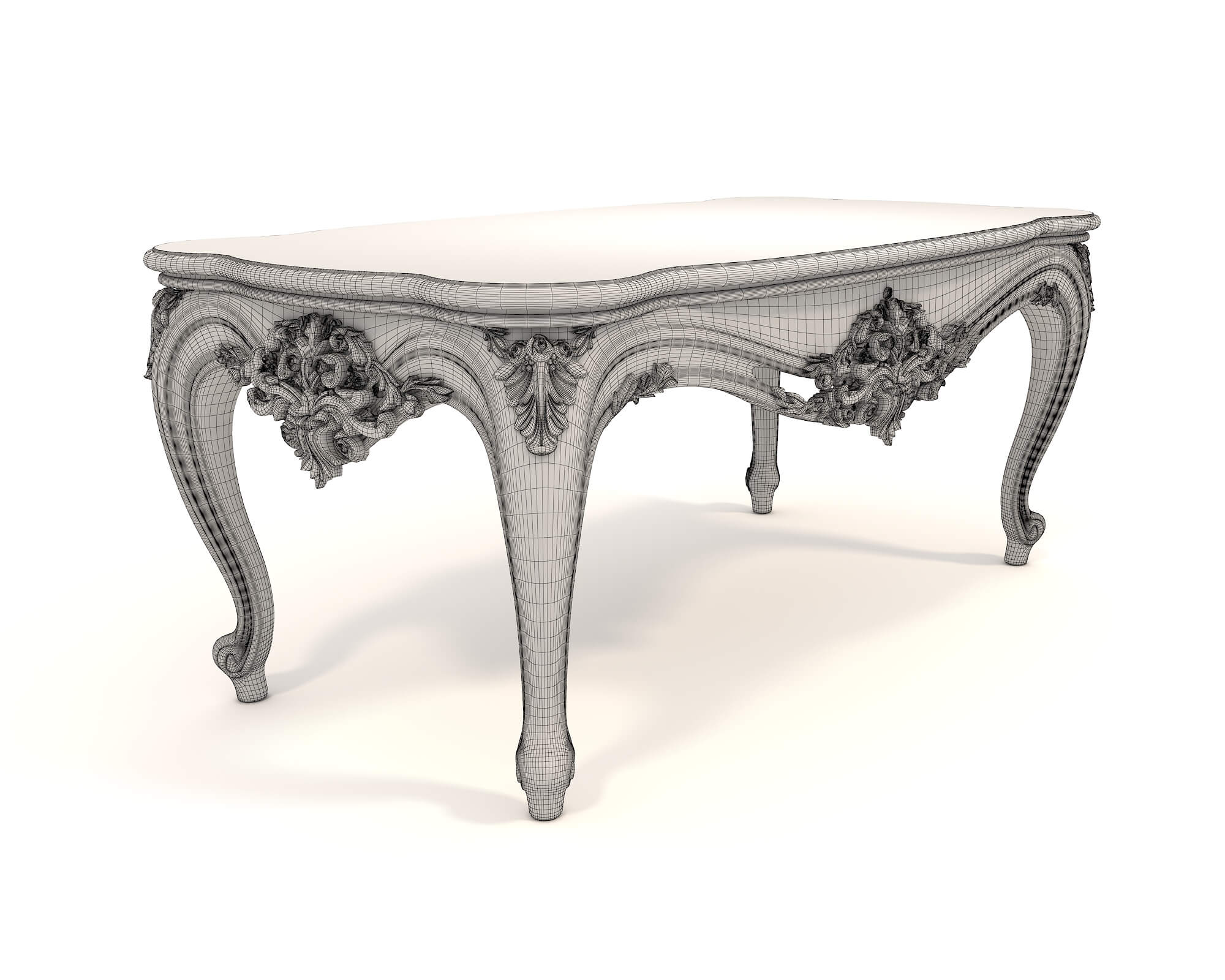 Classic European Style Coffee Table and Armchair 21 - 3D Model by ...