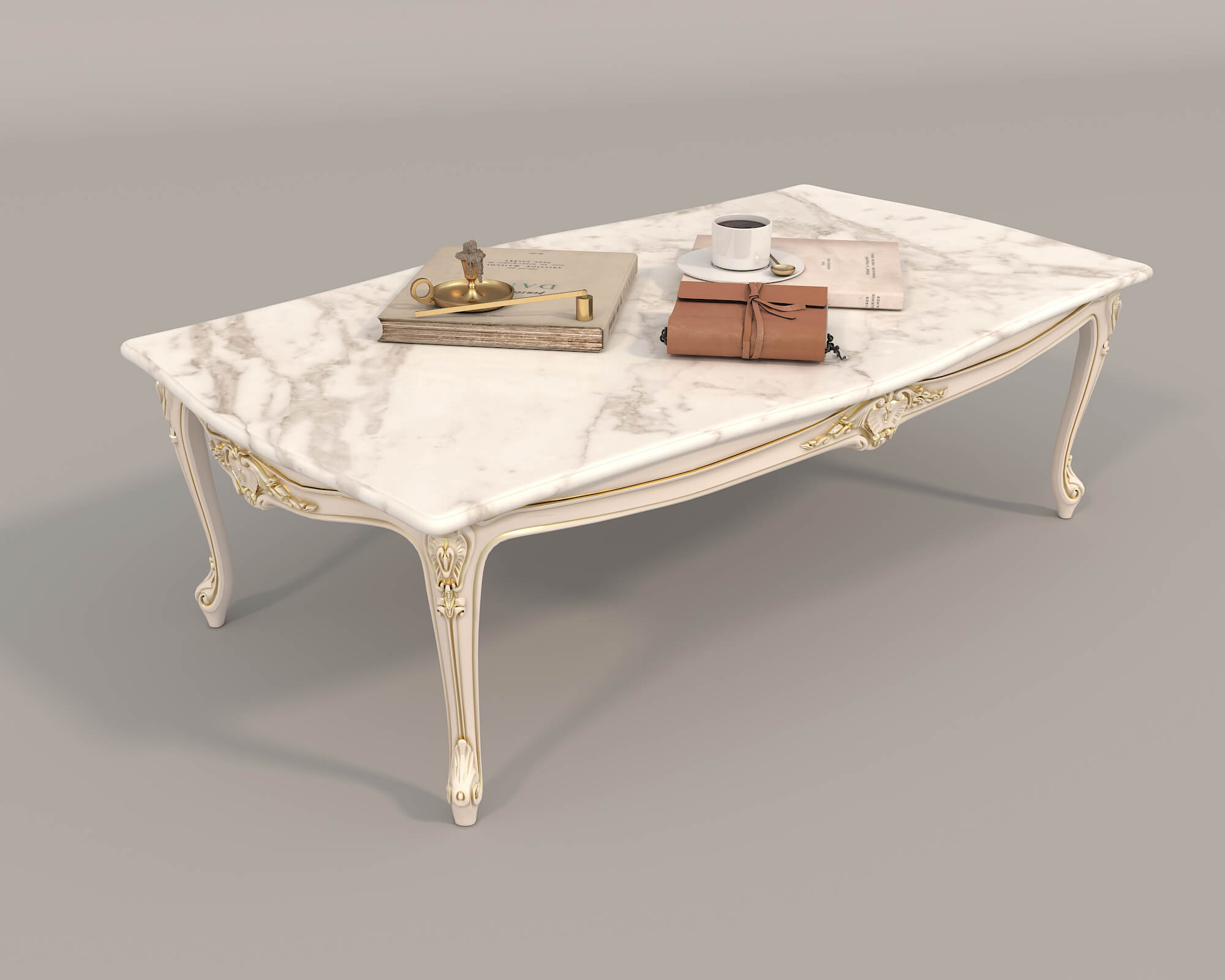 Classic European Style Coffee Table and Armchair 22 - 3D Model by ...