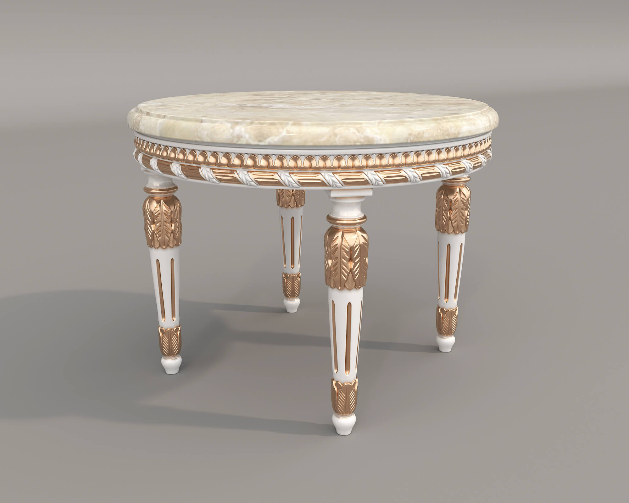 Classic European Style Coffee Table and Armchair 30 - 3D Model by ...