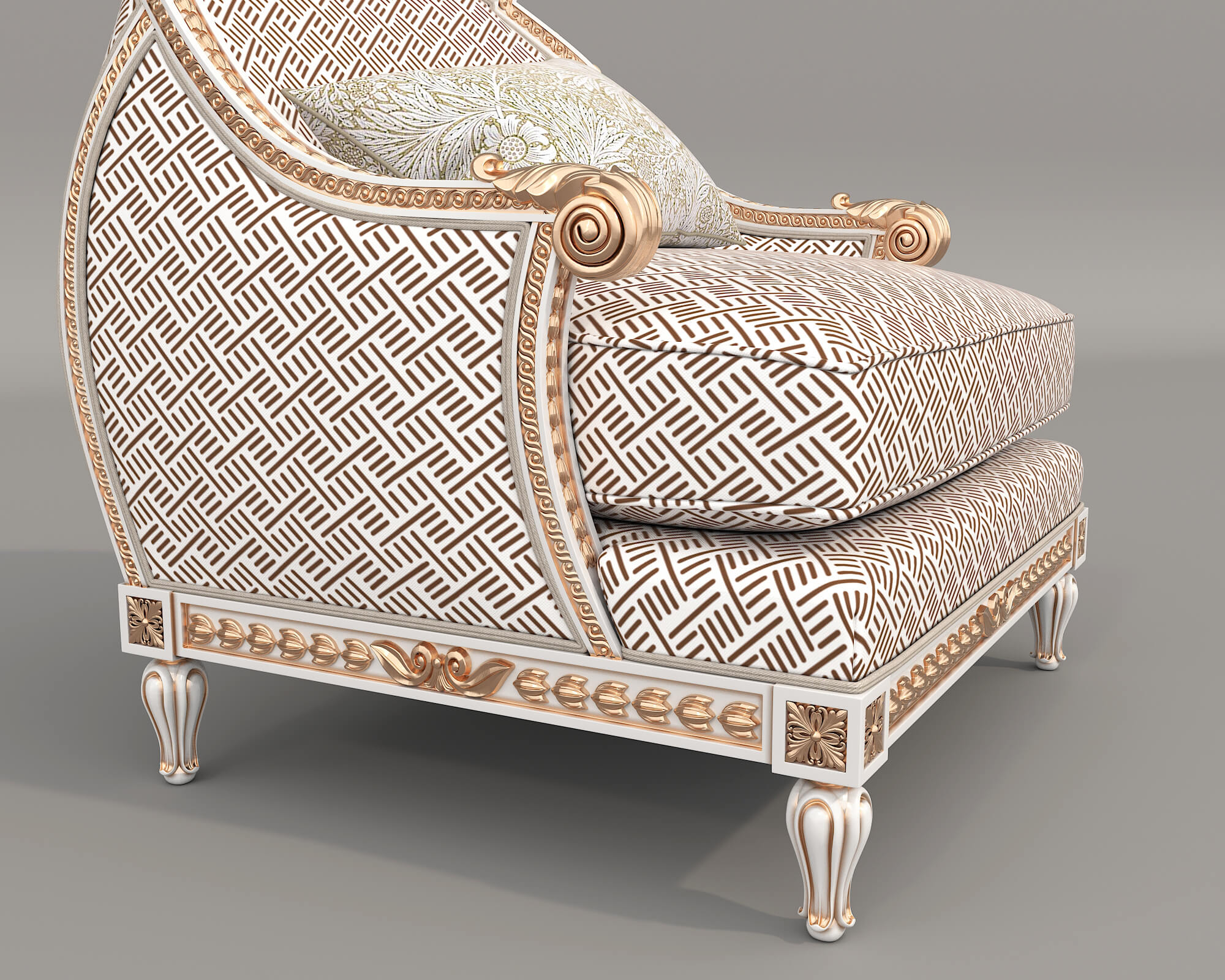 Classic European Style Coffee Table and Armchair 30 - 3D Model by ...