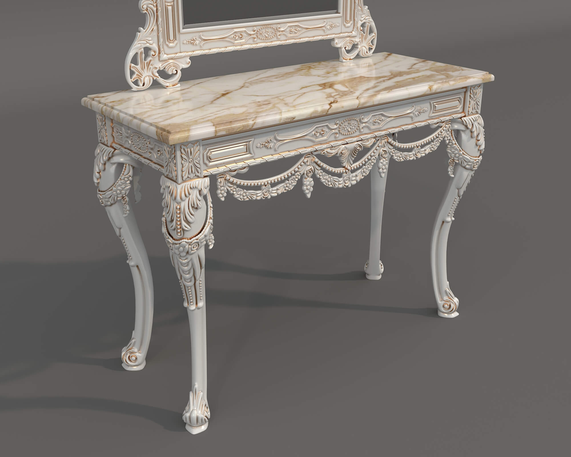 Classic European Style Console Table 3 - 3D Model by nhattuankts
