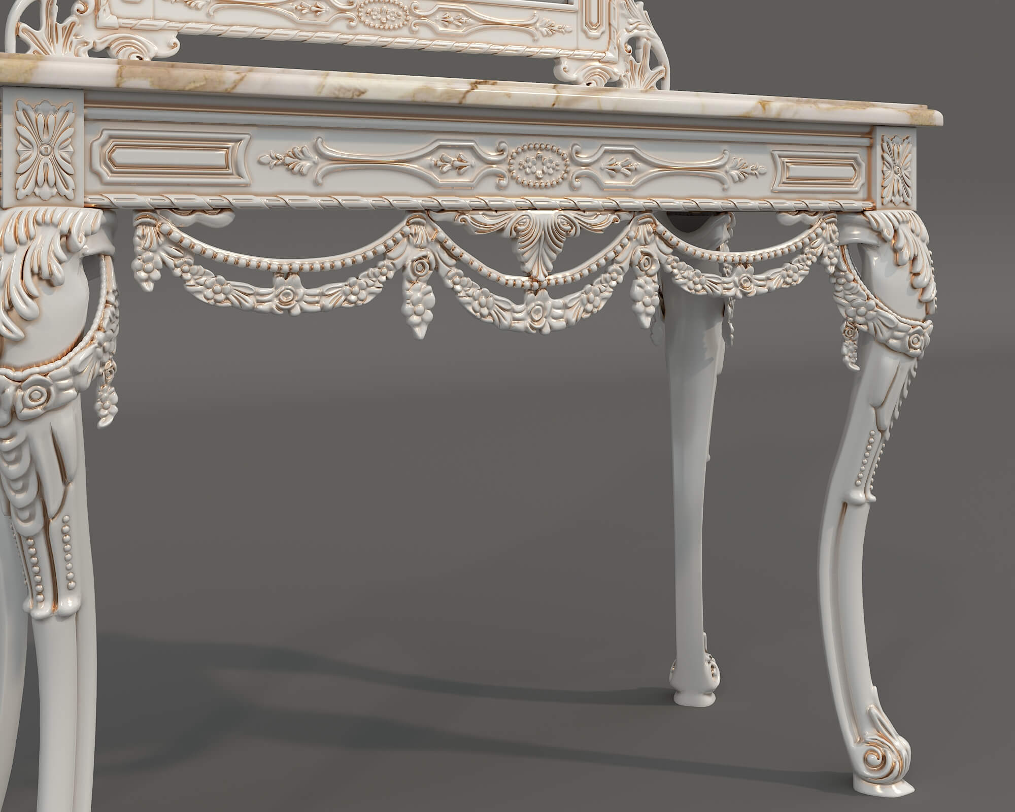 Classic European Style Console Table 3 - 3D Model by nhattuankts
