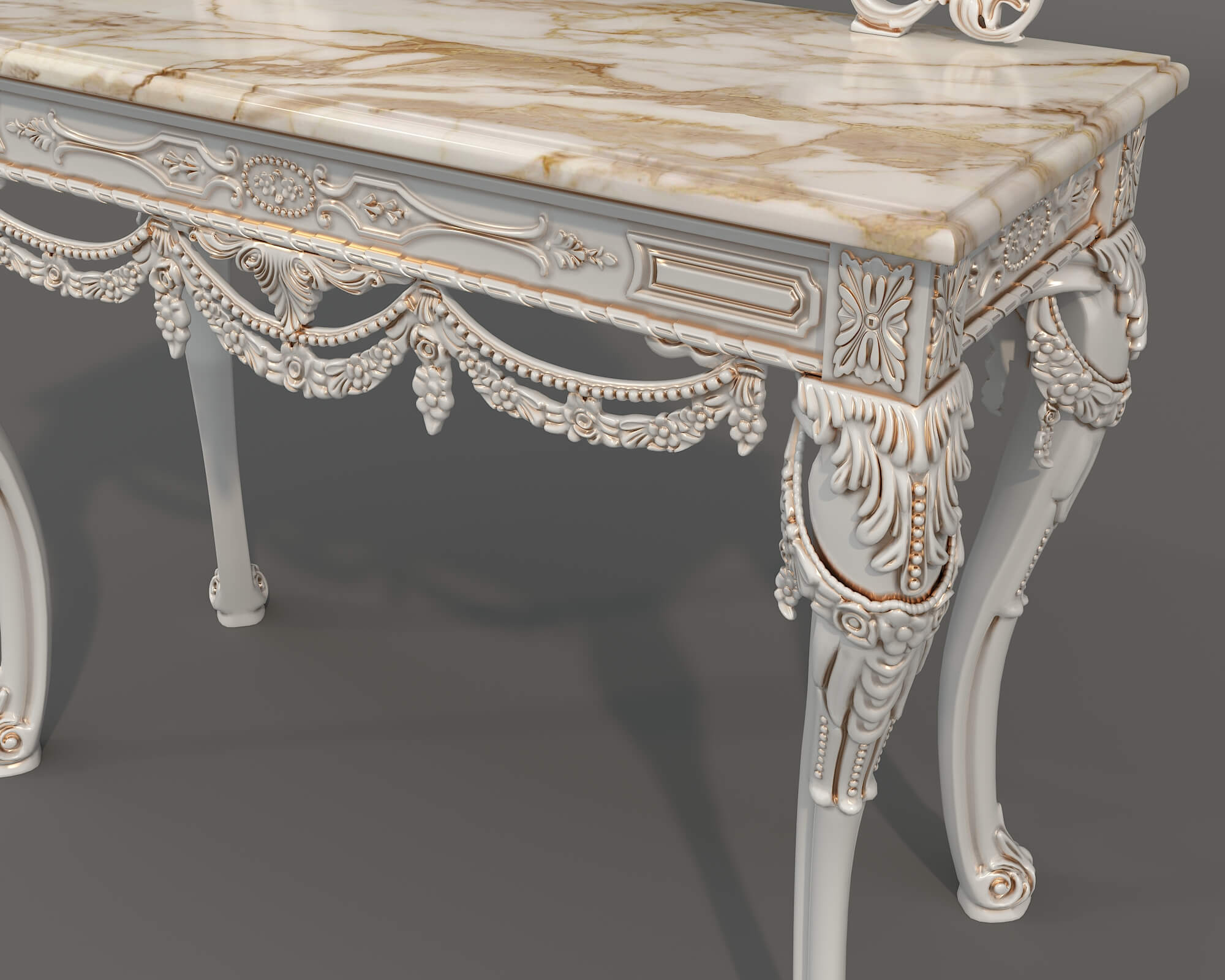 Classic European Style Console Table 3 - 3D Model by nhattuankts