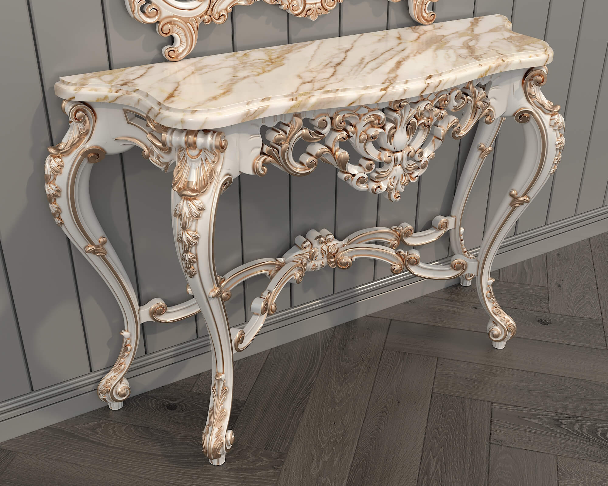 Classic European Style Console Table 4 - 3D Model by nhattuankts