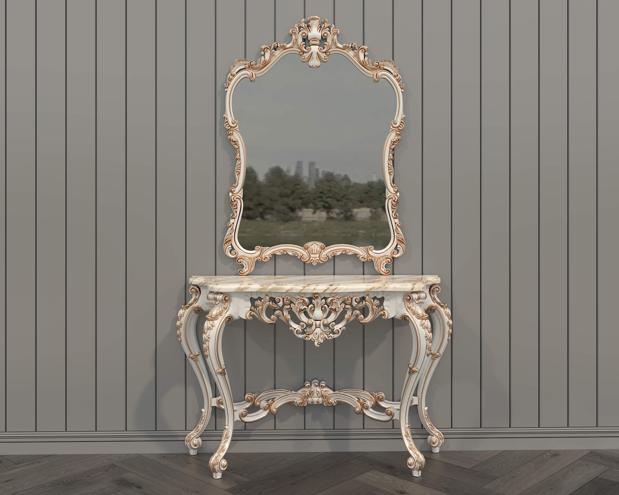 Classic European Style Console Table 4 - 3D Model by nhattuankts