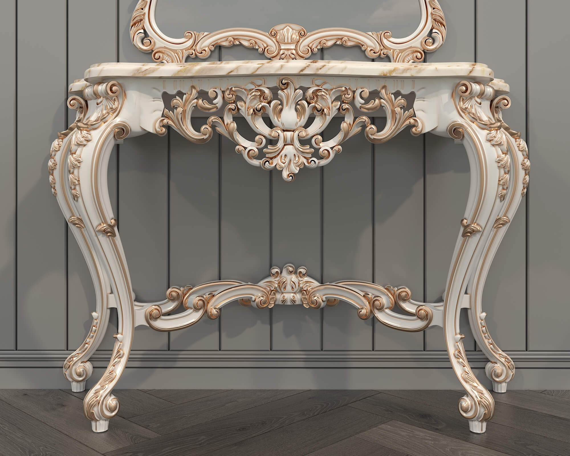 Classic European Style Console Table 4 - 3D Model by nhattuankts