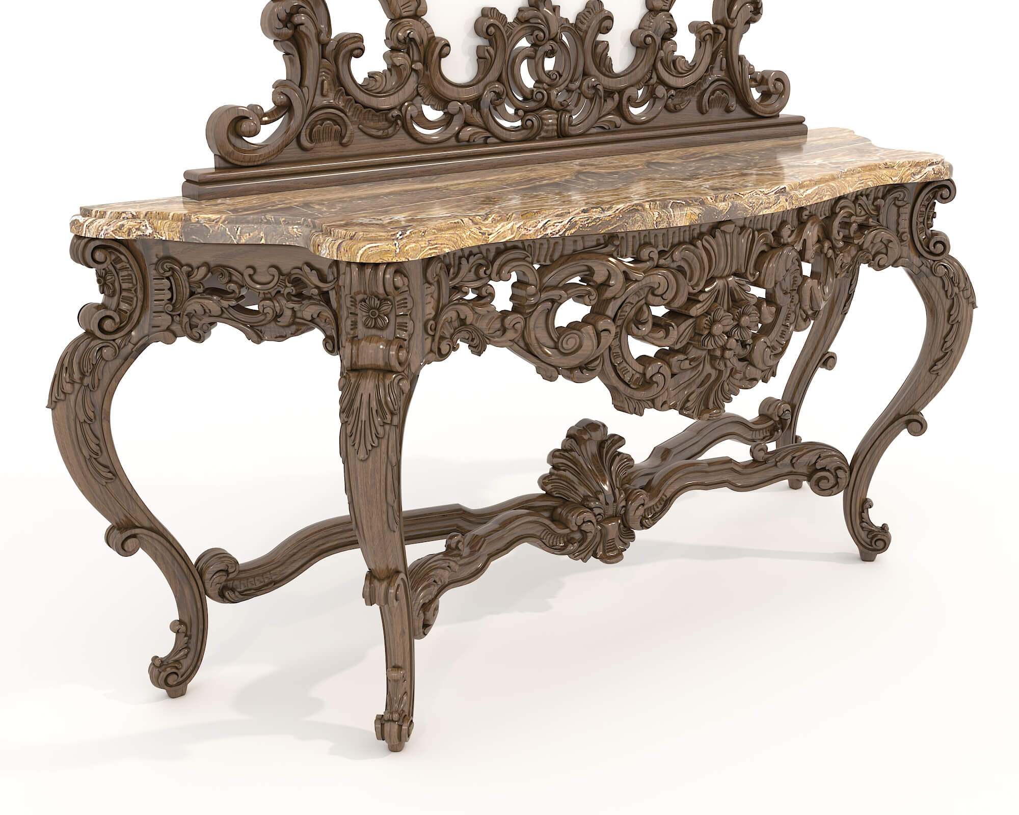 Classic European Style Console Table - 3D Model by nhattuankts