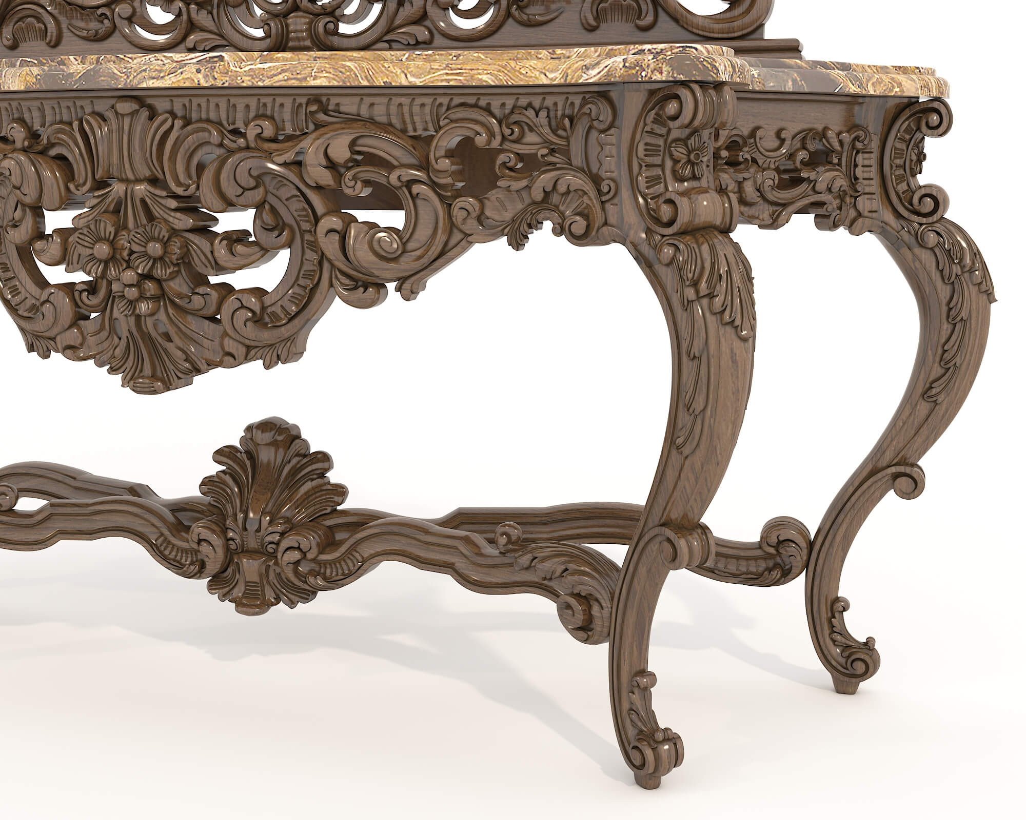 Classic European Style Console Table - 3D Model by nhattuankts