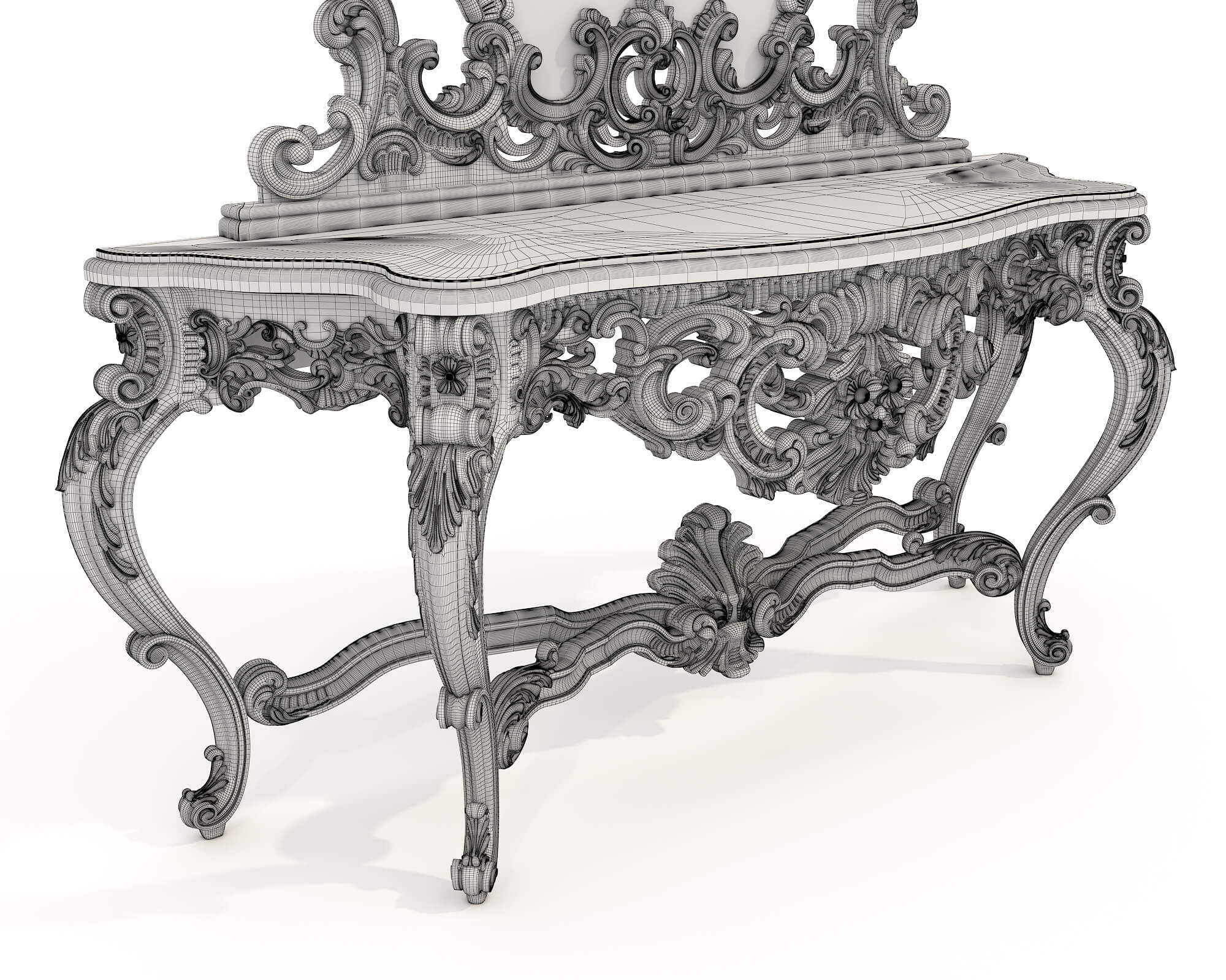 Classic European Style Console Table - 3D Model by nhattuankts