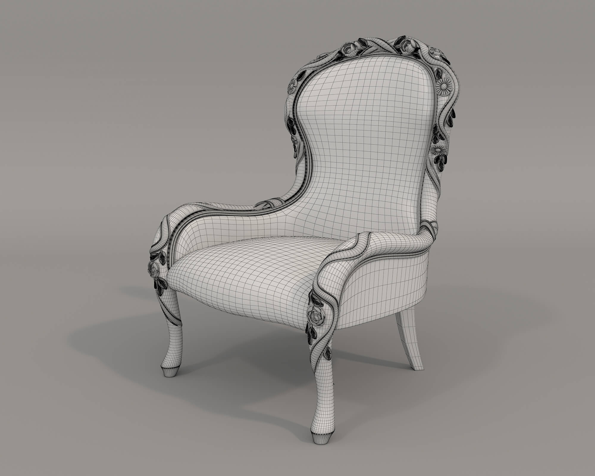 Classic European Style Dining Table and Chairs 56 - 3D Model by nhattuankts