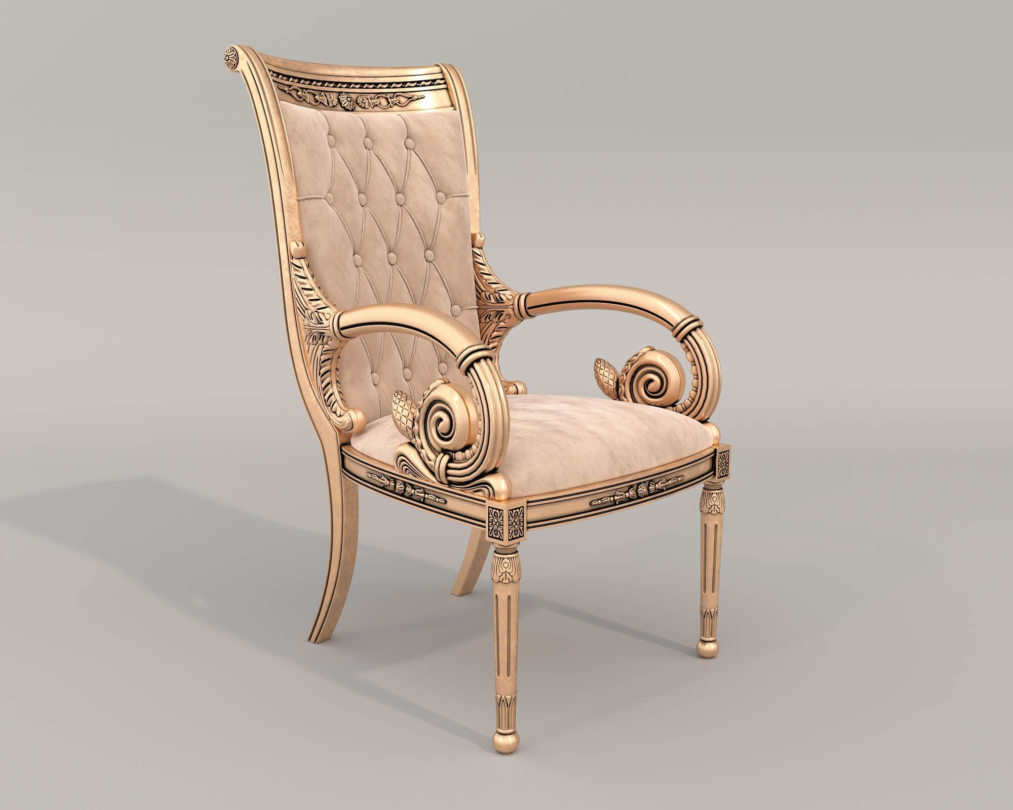 Classic European Style Dining Table and Chairs 57 - 3D Model by nhattuankts