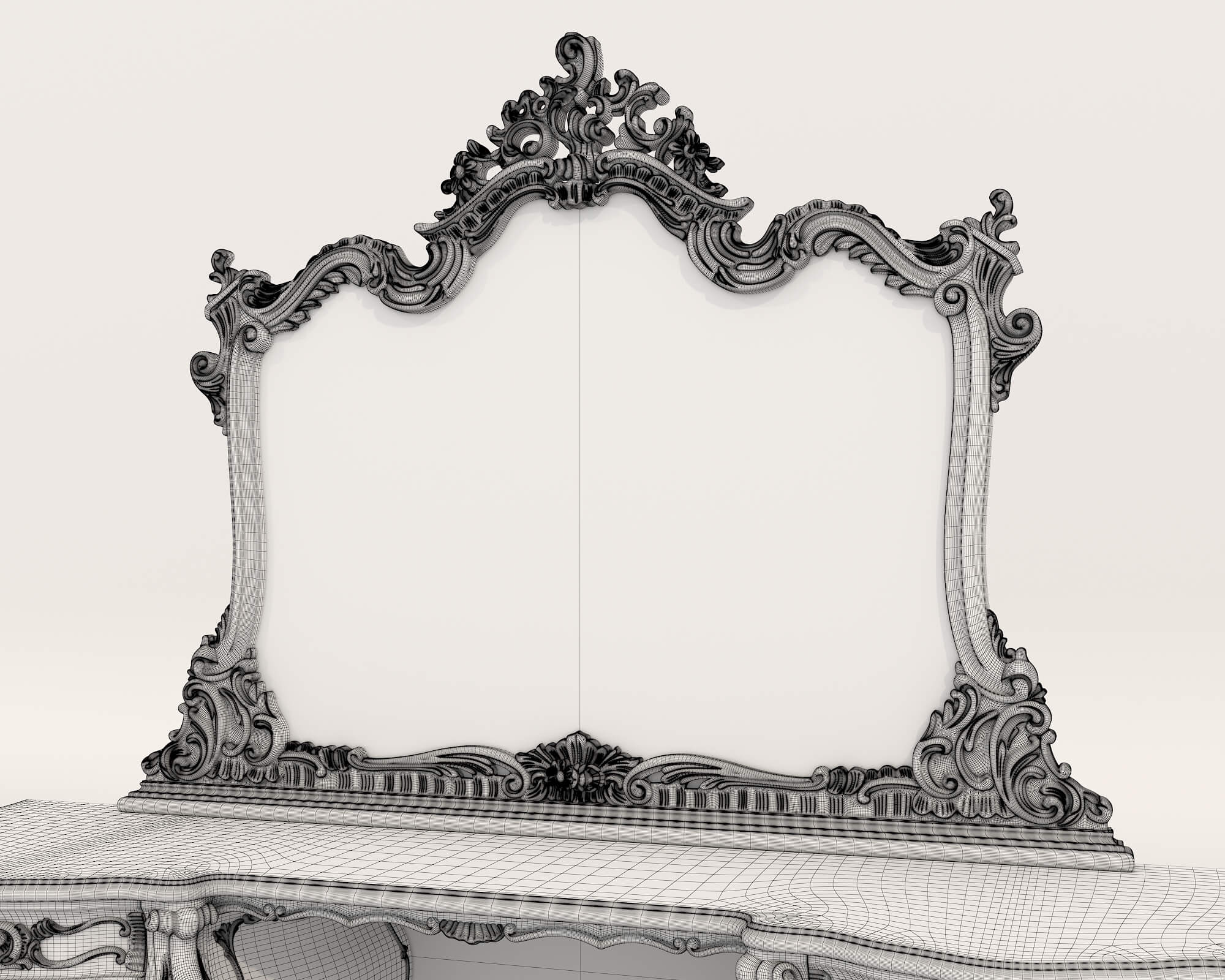 Classic European Style Dressing Table 25 - 3D Model by nhattuankts