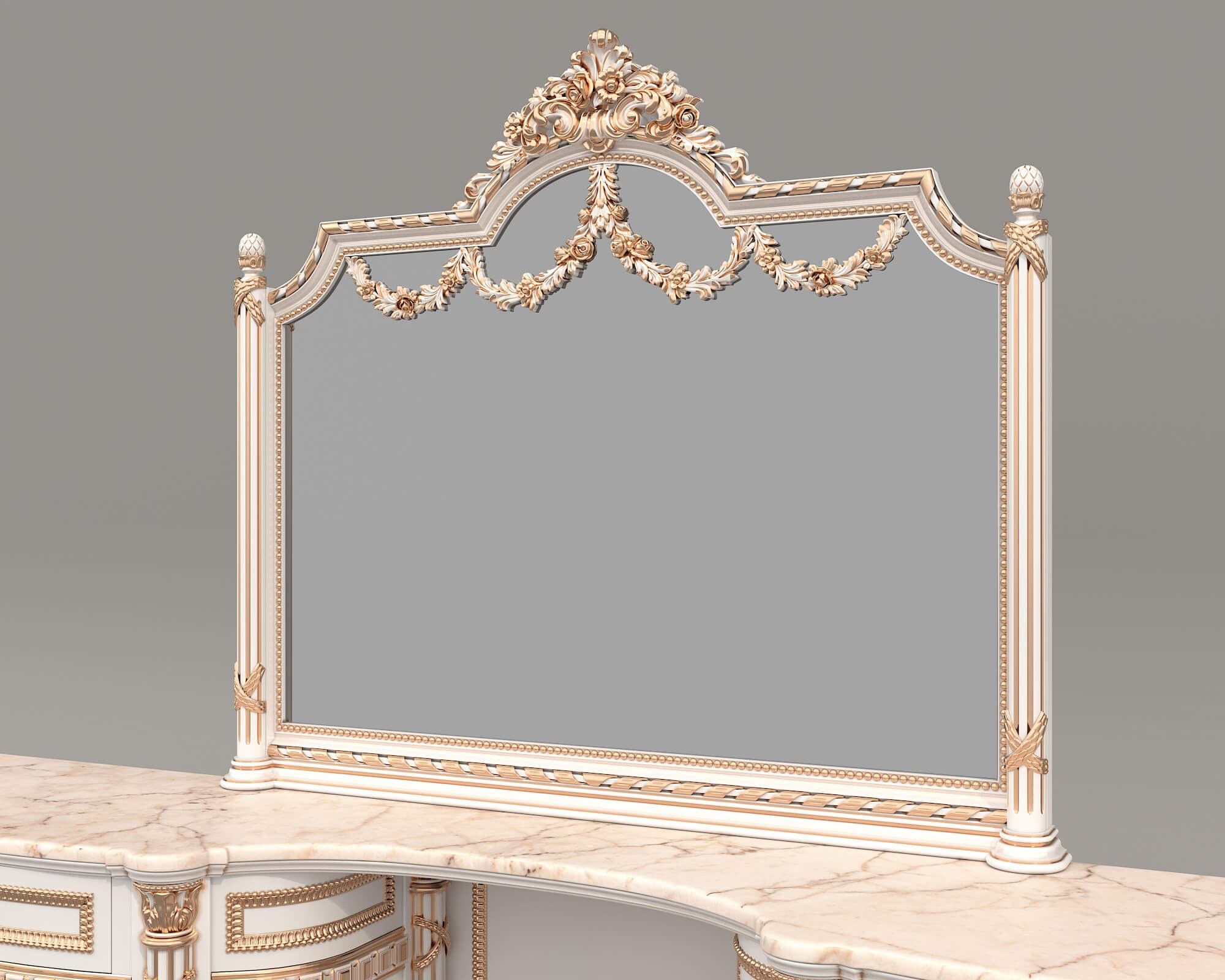 Classic European Style Dressing Table 29 - 3D Model by nhattuankts
