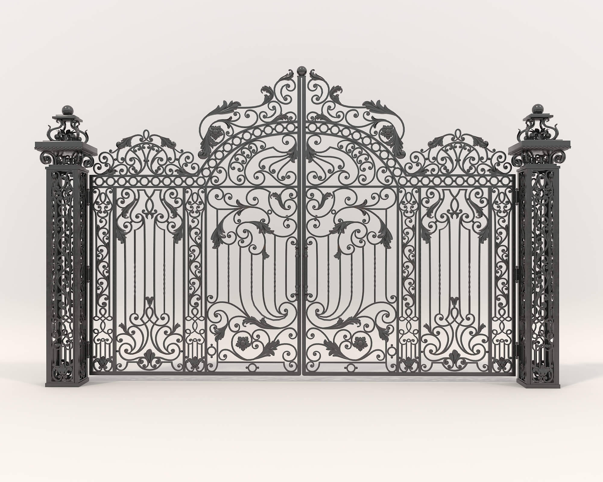 Classic European Style Mansion Gate 6 - 3D Model by nhattuankts