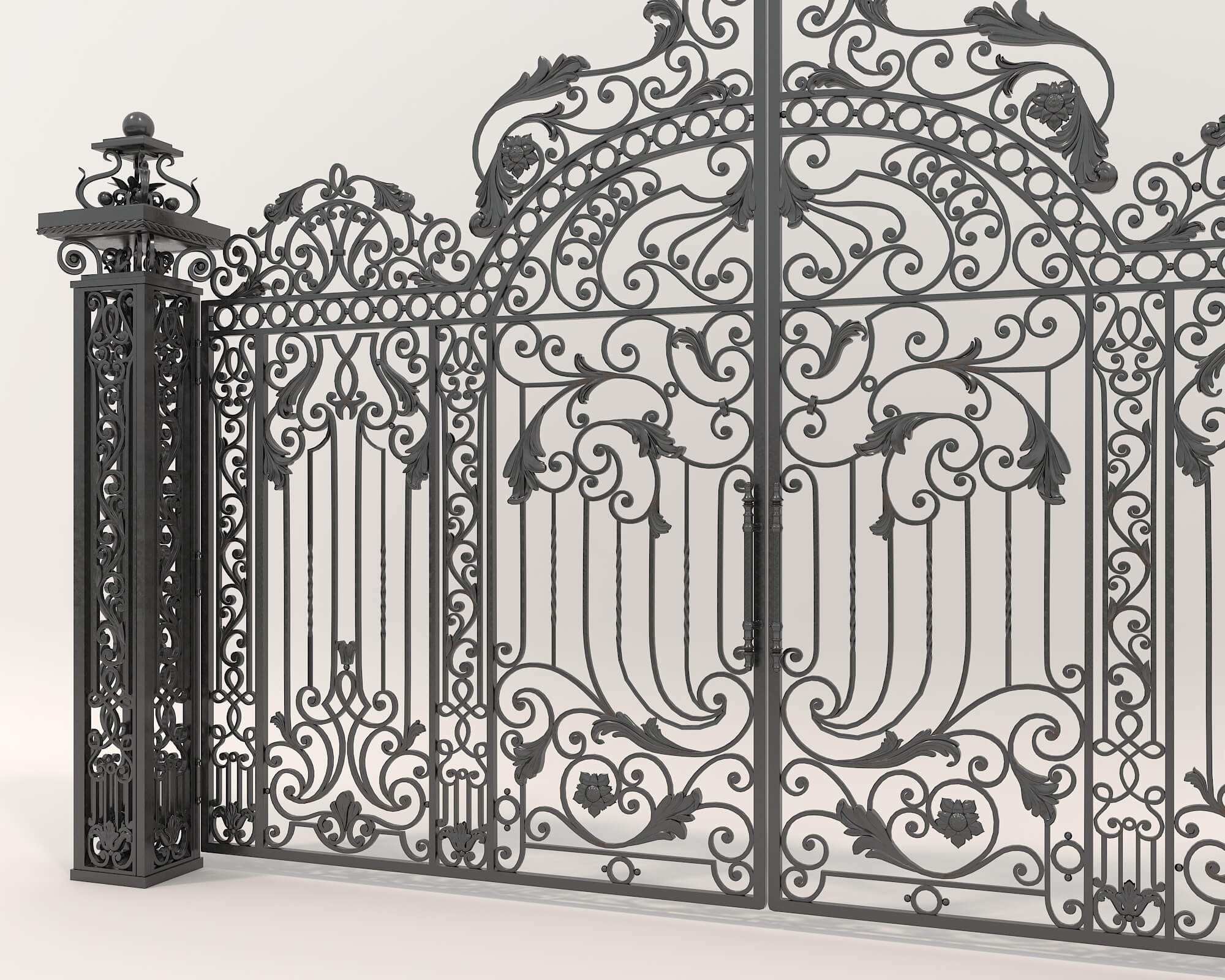 Classic European Style Mansion Gate 6 - 3D Model by nhattuankts