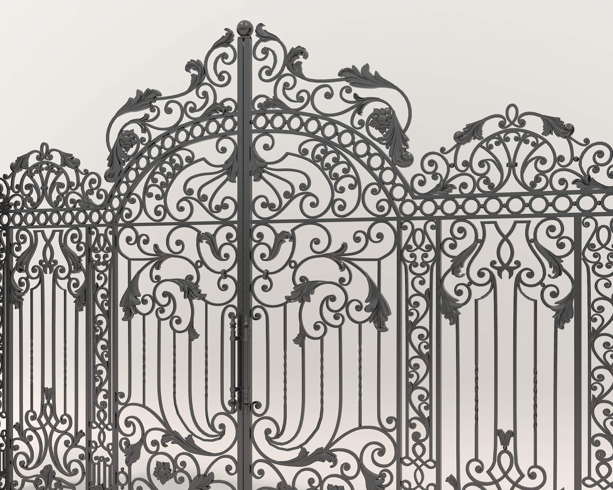 Classic European Style Mansion Gate 6 - 3D Model by nhattuankts